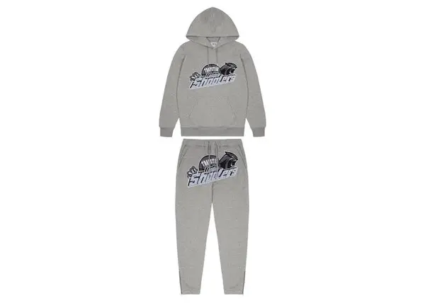 Trapstar Shooters Hoodie Tracksuit - Grey/sky Blue