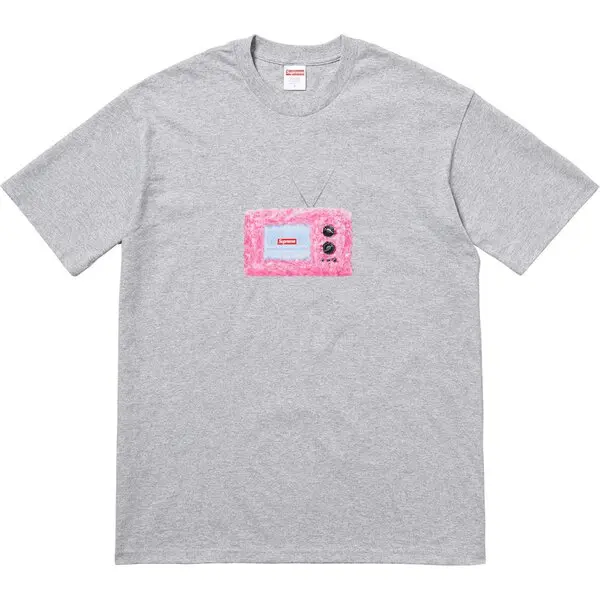 Supreme Tv Tee Shirt - Heather Grey