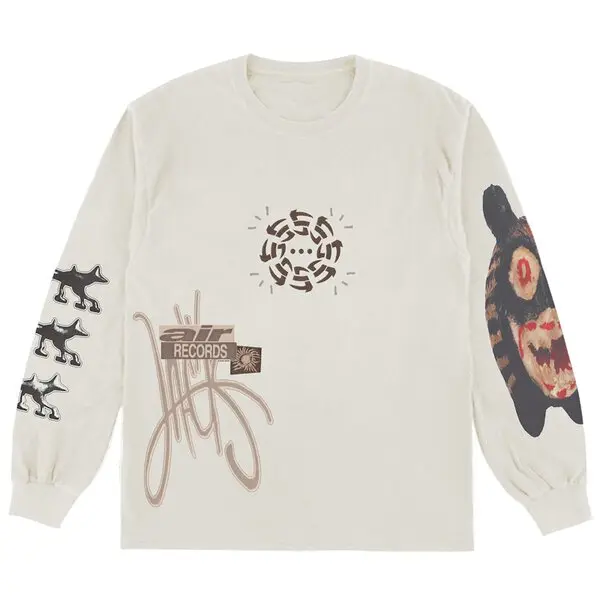 TRAVIS SCOTT Air Records Long Sleeve T-shirt - Natural