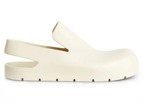 Bottega Veneta Rubber Slingback Puddle Shoe - White