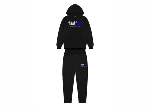 Trapstar Decoded Chenille Hooded Tracksuit - Black Ice Edition