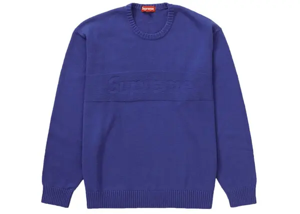 Supreme Tonal Paneled Sweater - Royal