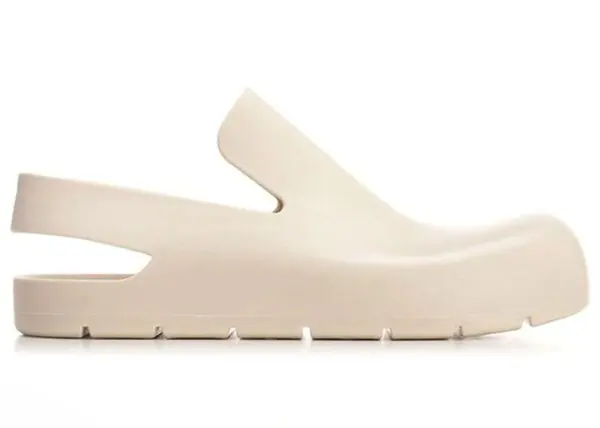 Bottega Veneta Rubber Slingback Puddle Shoe - White