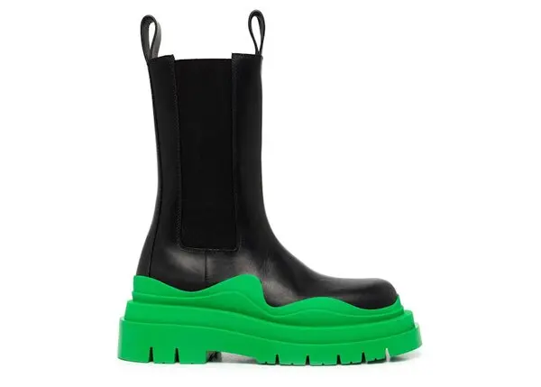 Bottega Veneta Tire Boots - Black/green