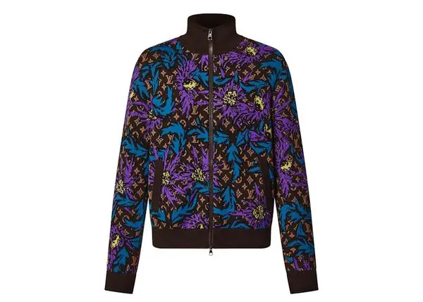 LOUIS VUITTON Monogram Thistle Zip-through Jacket