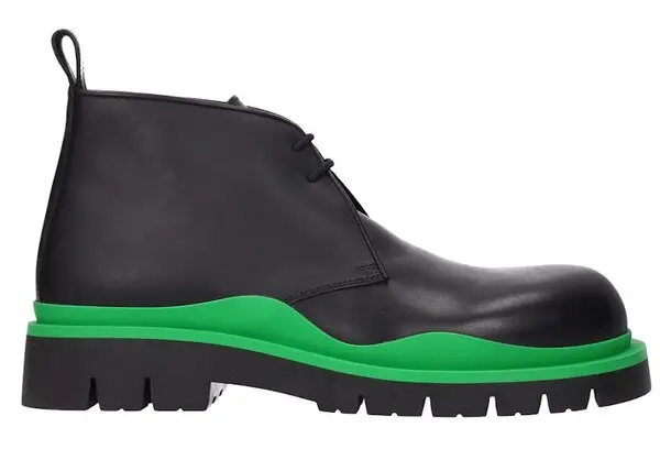Bottega Veneta Tire Desert Boots - Black/green