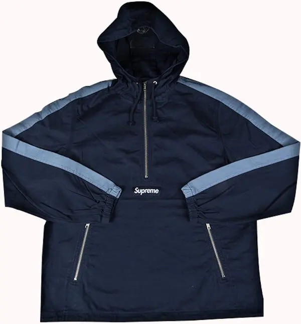 Supreme Twill Anorak Pullover - Navy Blue