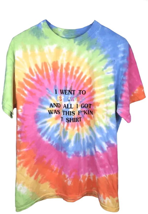TRAVIS SCOTT Astroworld Lollapalooza I Went To Astroworld Tee Shirt - Tie Dye