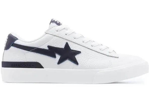 BAPE A Bathing Ape Mad Stain Sneakers - White/navy Blue