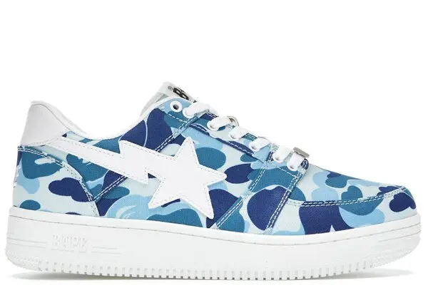 BAPE A Bathing Ape Bapesta Abc Camo 20th Anniversary - Blue Camo/white