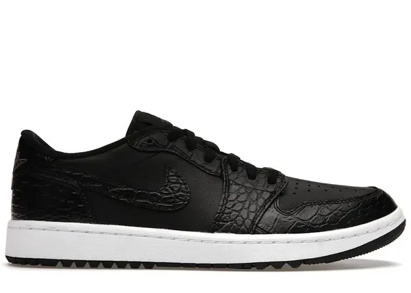 JORDAN 1 Retro Low Golf Croc - Black/iron Grey