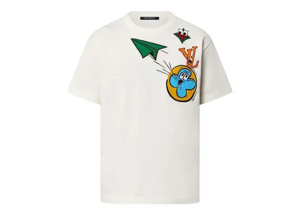 LOUIS VUITTON Monogram Comics Intarsia Shortsleeved Crewneck