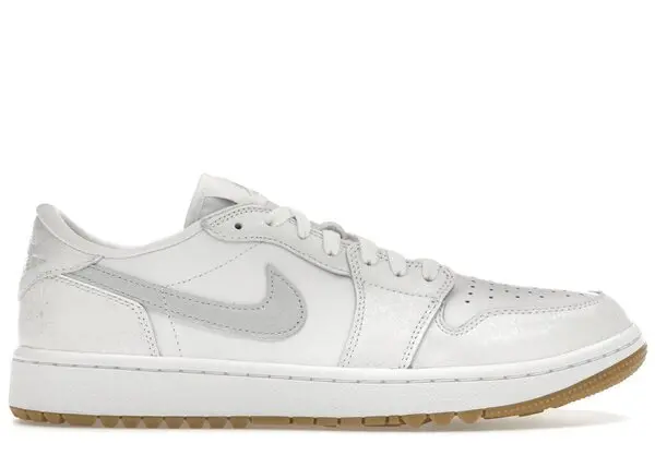 JORDAN 1 Retro Low Golf Sneakers - White/pure Platinum/gum Medium Brown