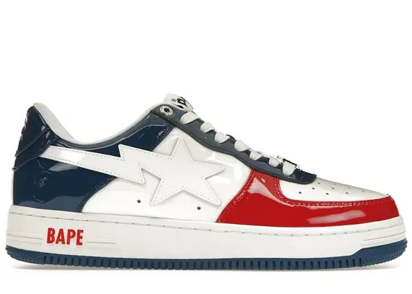 BAPE A Bathing Ape Sta France Sneakers - White/blue/red