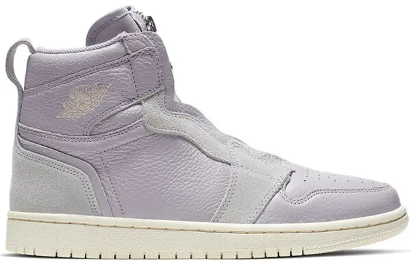 JORDAN 1 Retro High Zip Sneakers - Atmosphere Grey/desert Sand/pale Ivory