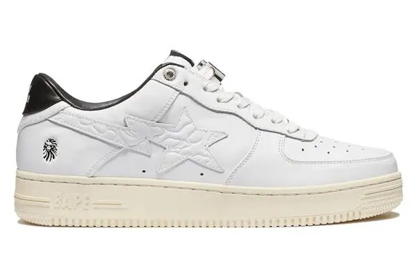 BAPE A Bathing Ape Sta Sneakers - White/silver/black