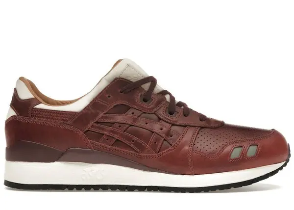 Asics Gel-lyte Iii Packer J. Crew Leather Sneakers - Oxblood/white