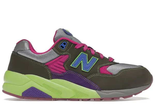 NEW BALANCE 580 Stray Rats Sneakers - Dark Moss/cosmic Grape