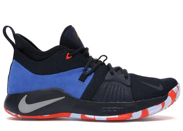 Nike Pg 2 Home Sneakers - Dark Obsidian/navy Blue/kinetic Green