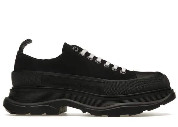 Alexander McQueen Tread Slick Low Lace Up - Black