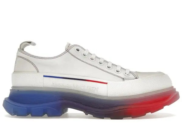 Alexander McQueen Tread Slick Low Lace Up Sneakers - Clear Sole/white Off