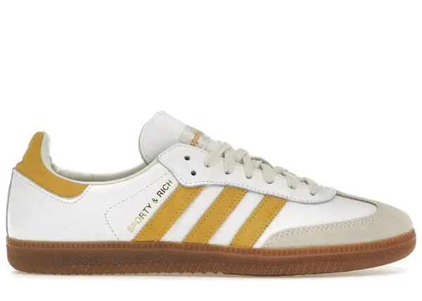 Adidas Samba Sporty & Rich Sneakers - Cloud White/bold Gold/cream White
