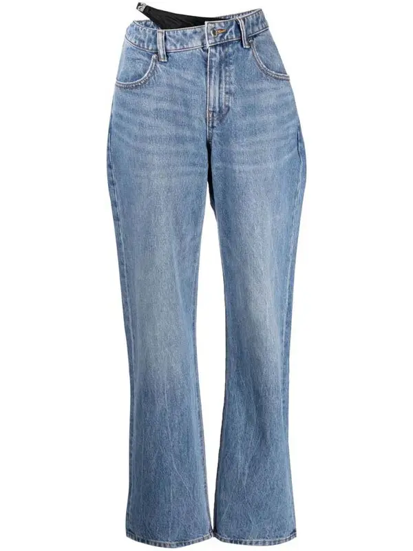 Alexander Wang Asymmetrical Waistband Bikini Jeans