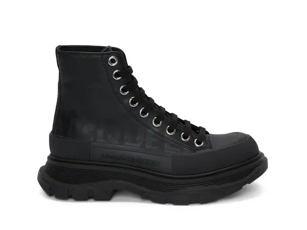 Alexander McQueen Tread Slick Lace-up Boots - Black