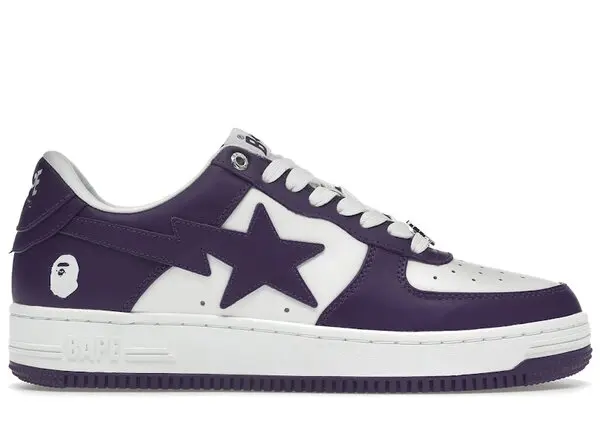 BAPE A Bathing Ape Sta Sneakers - White/purple