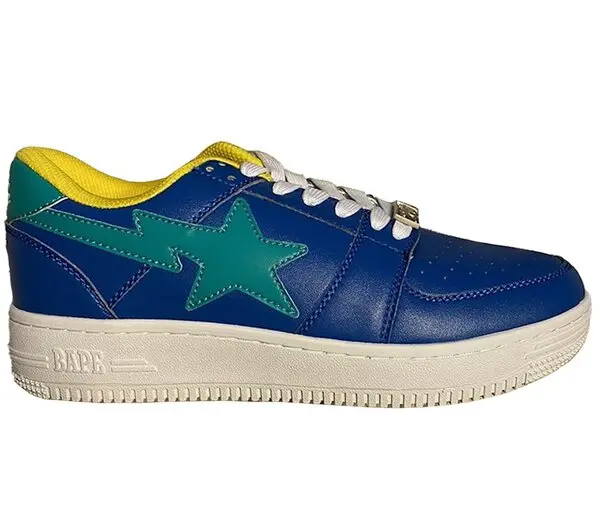 BAPE A Bathing Ape Sta Low Sneakers - Blue/green/yellow
