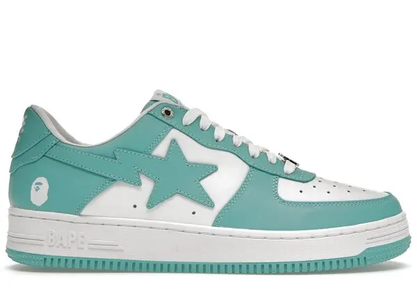 BAPE A Bathing Ape Sta Sneakers - White/green