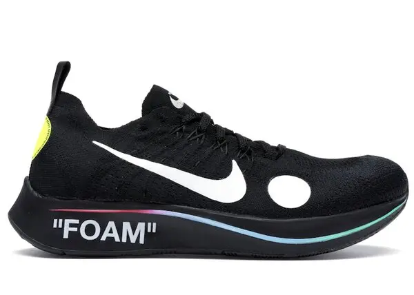 Nike Off-white X Zoom Fly Mercurial Flyknit Sneakers - Black/volt/white