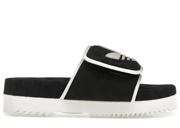 Adidas X Gucci Monogram Slides - Core Black
