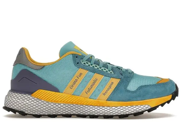 Adidas Questar Human Made Aqua Sneakers - Light Blue/ St Fade Ocean/core Black