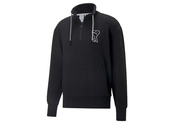 PUMA X Ami Half Zip Sweatshirt - Black
