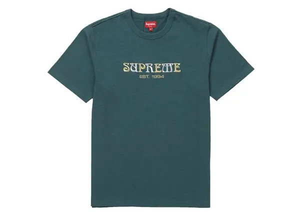 Supreme Nouveau Logo Tee Shirt - Dark Teal