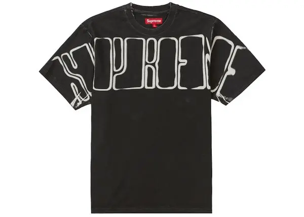 Supreme Overprint Knockout Short Sleeve Top - Black