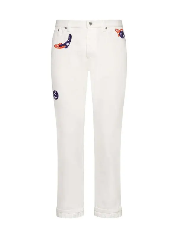 Dior X Kenny Scharf Logo Slim Fit Jean