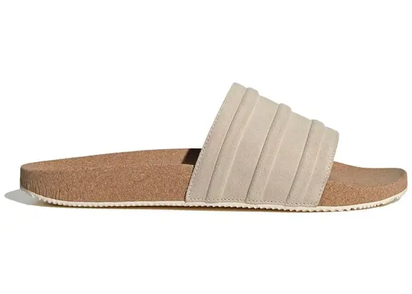 Adidas Adilette Premium Cork Slides - Wonder White/blue