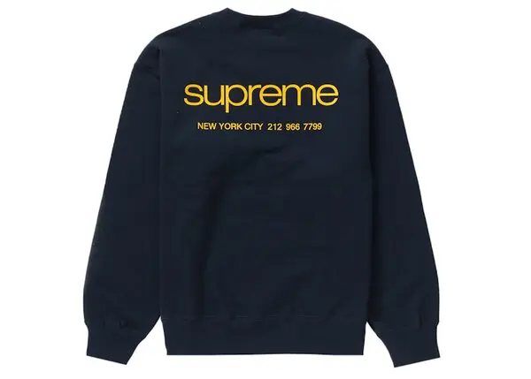 Supreme Crewneck Sweatshirt - Navy Blue