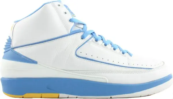 JORDAN 2 Retro High-top Sneakers - White/columbia Blue/varisty Maize