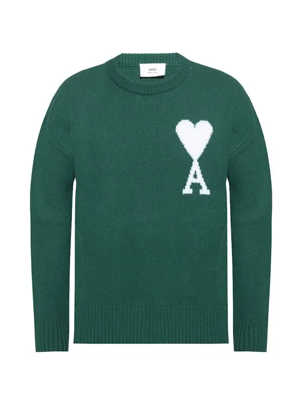 Ami De Coeur Merino Wool Oversized Crewneck Sweater