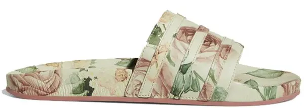 Adidas Adilette Eric Emanuel Floral Slides - Sand/cloud White