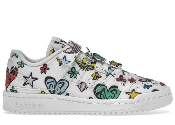 Adidas Forum 84 Low Jeremy Scott Monogram Graffiti Sneakers - Cloud White/core Black