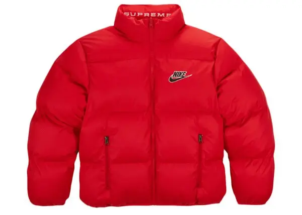 Supreme Nike Reversible Puffy Jacket - Red