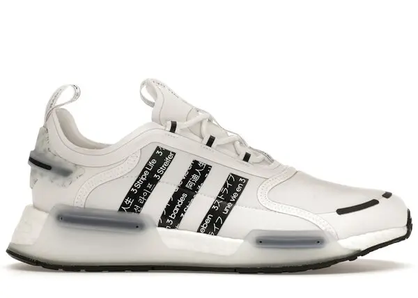 Adidas Nmd V3 3 Stripes Life Sneakers - Cloud White/core Black