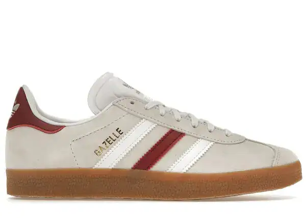 Adidas Gazelle Aluminum Sneakers - Aluminium/Cloud White/Collegiate Burgundy  | Editorialist