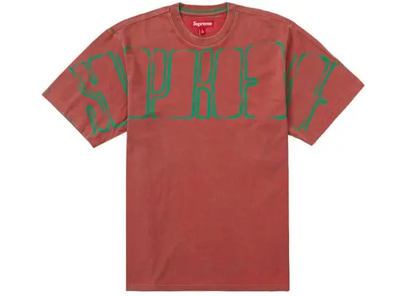 Supreme Overprint Knockout Short Sleeve Top - Bright Red