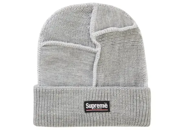 Supreme Paneled Seam Beanie - Heather Grey