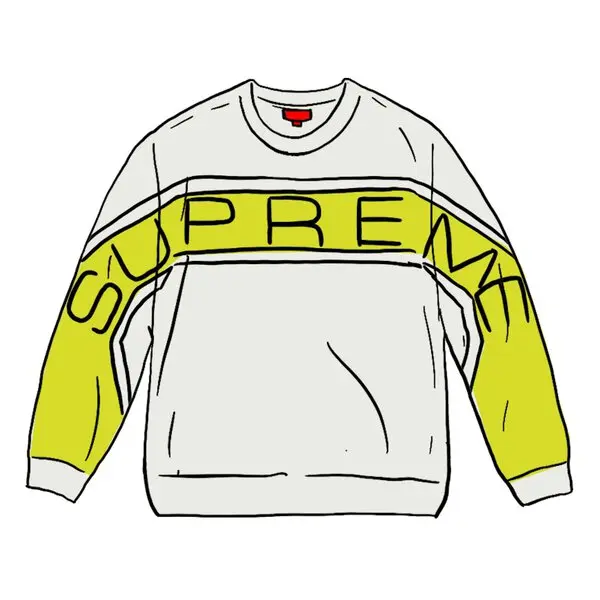 Supreme Paneled Crewneck Sweatshirt - White